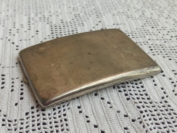 1950 Rounded Alpaca Cigarette Case, Vintage Alpaca Si… - Gem