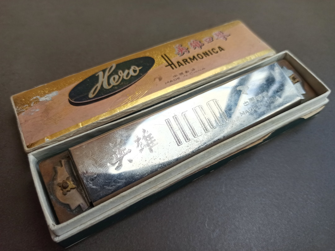 Harmonica HERO, Vintage Harmonica in Original Box, Blessing Harmonica ...