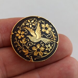 Toledo Bird Brooch, Vintage Brooch, Filigree Spanish Brooch, Bohemian ...