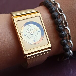 SUZUKI Gold Filled Mechanical Watch, Vintage Watch, Gold Plated Watch ...