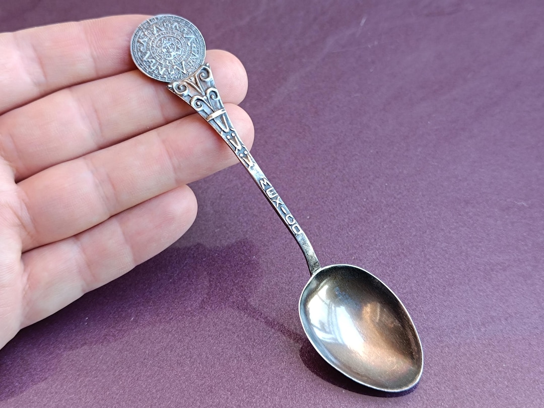 1960s Silver 925 Mexico Spoon, Silver Mexican Souvenir, Collector Spoon ...