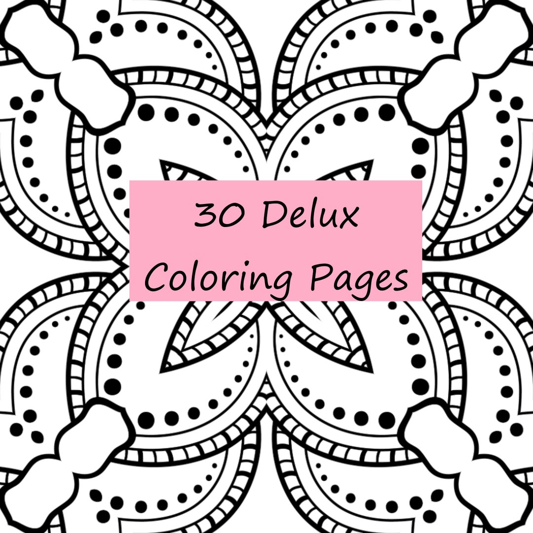 30 Delux Coloring Pages - Etsy