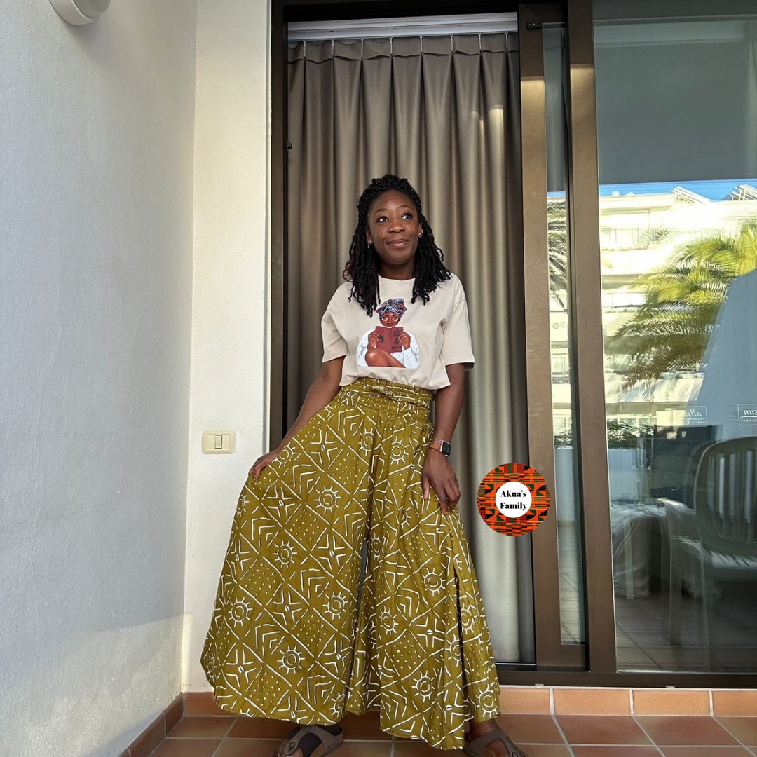 African Culottes Made of Wax Print Fabric With Elastic Waistband ...