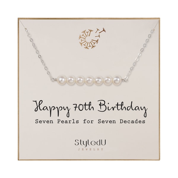 70th Birthday Necklace - Etsy
