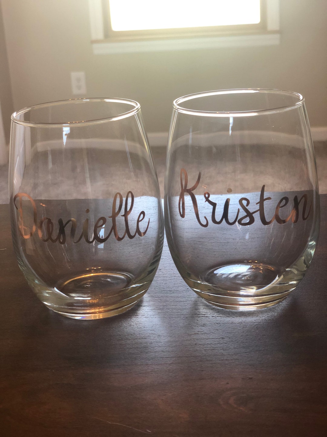 Personalized Stemless Wine Glasses - Etsy