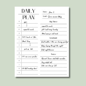Daily Productivity Planner Printable | Digital Daily Organizer - Etsy