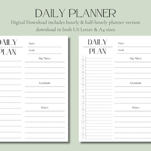 Daily Productivity Planner Printable | Digital Daily Organizer - Etsy
