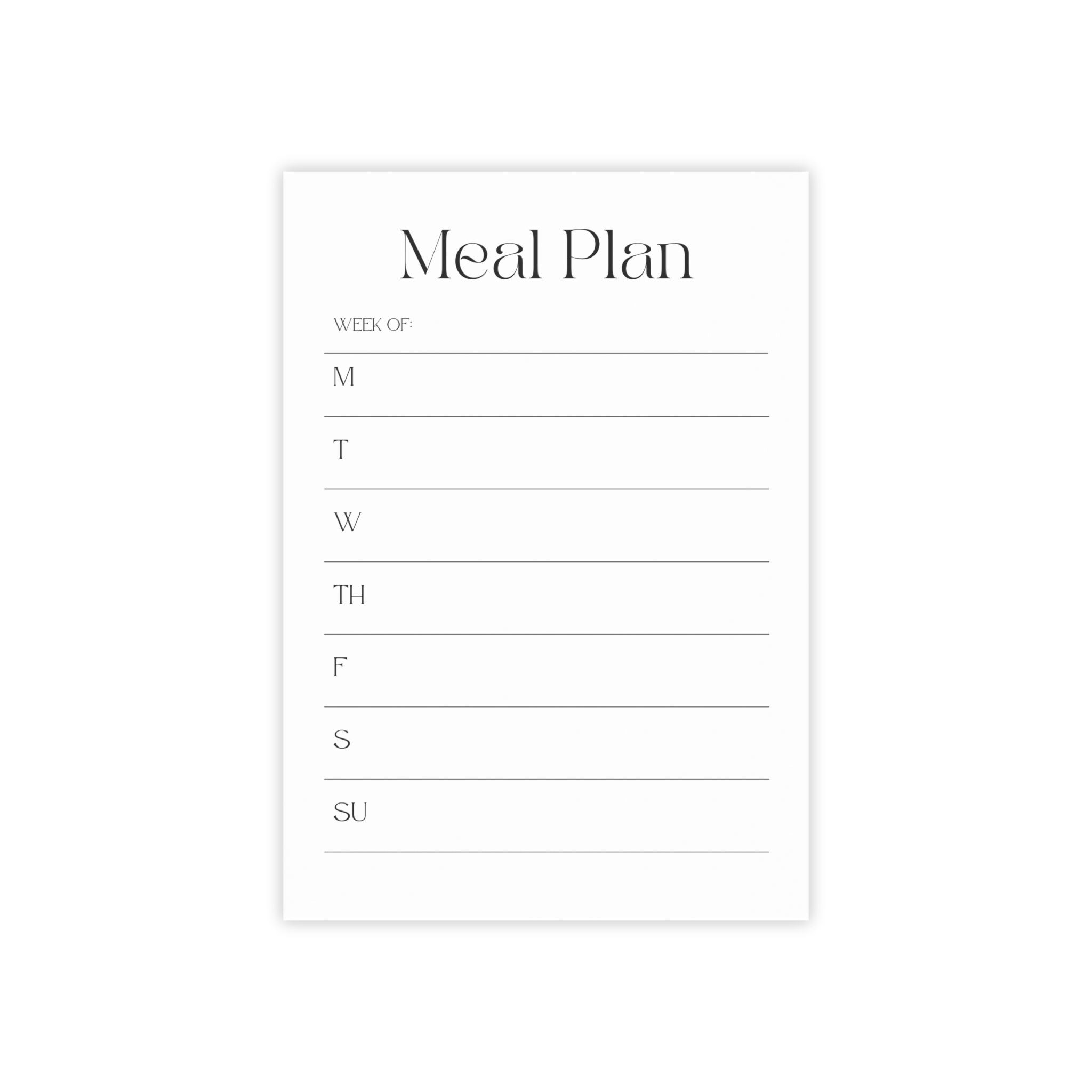 Weekly Meal Plan Post-it® Notes – Stylish & Minimalist Meal Organizer ...