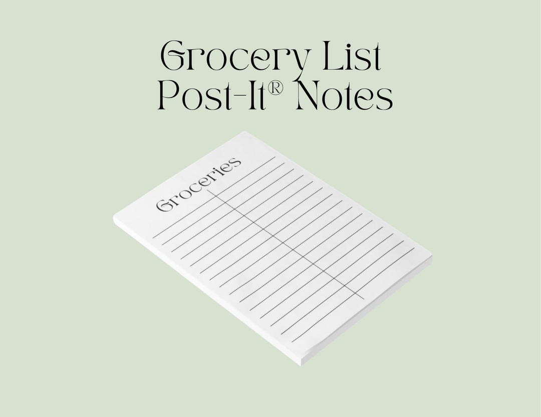 Grocery List Notepad | Shopping List Sticky Notes | Gift for Moms - Etsy