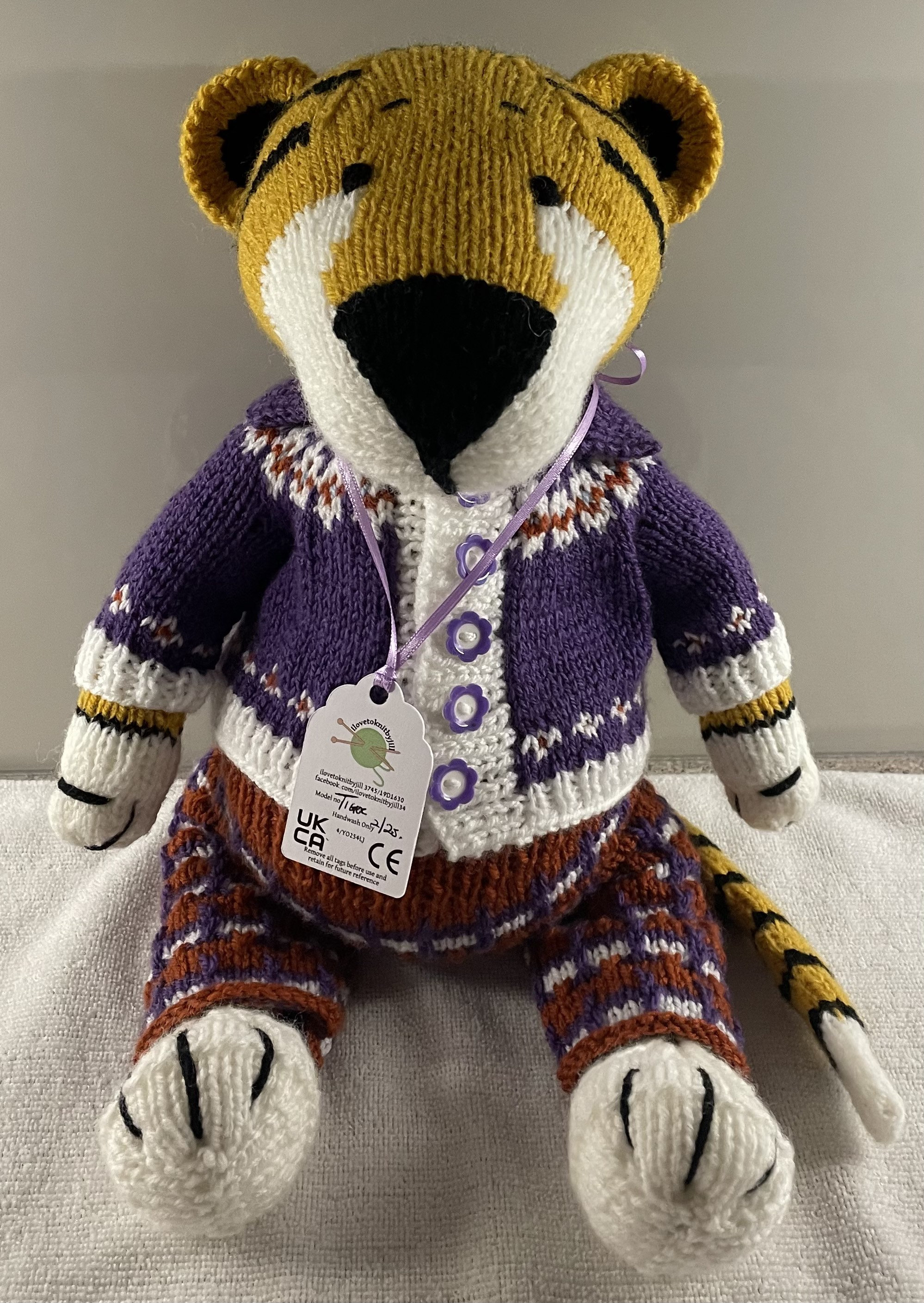 Tiger Hand Knitted Soft Toy - Etsy UK