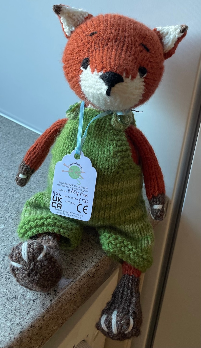 Hand Knitted Soft Toy Fox - Etsy
