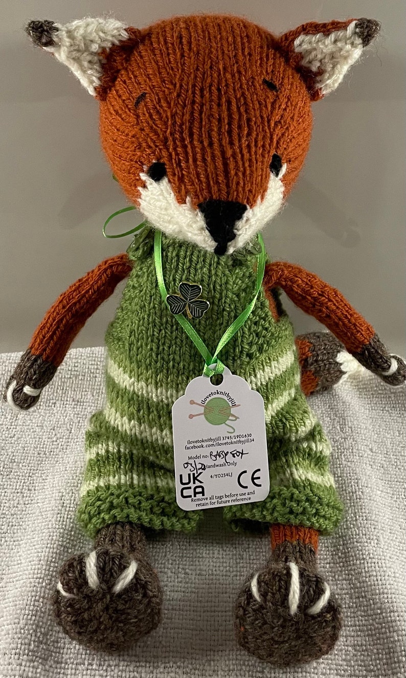 Hand Knitted Soft Toy Fox - Etsy