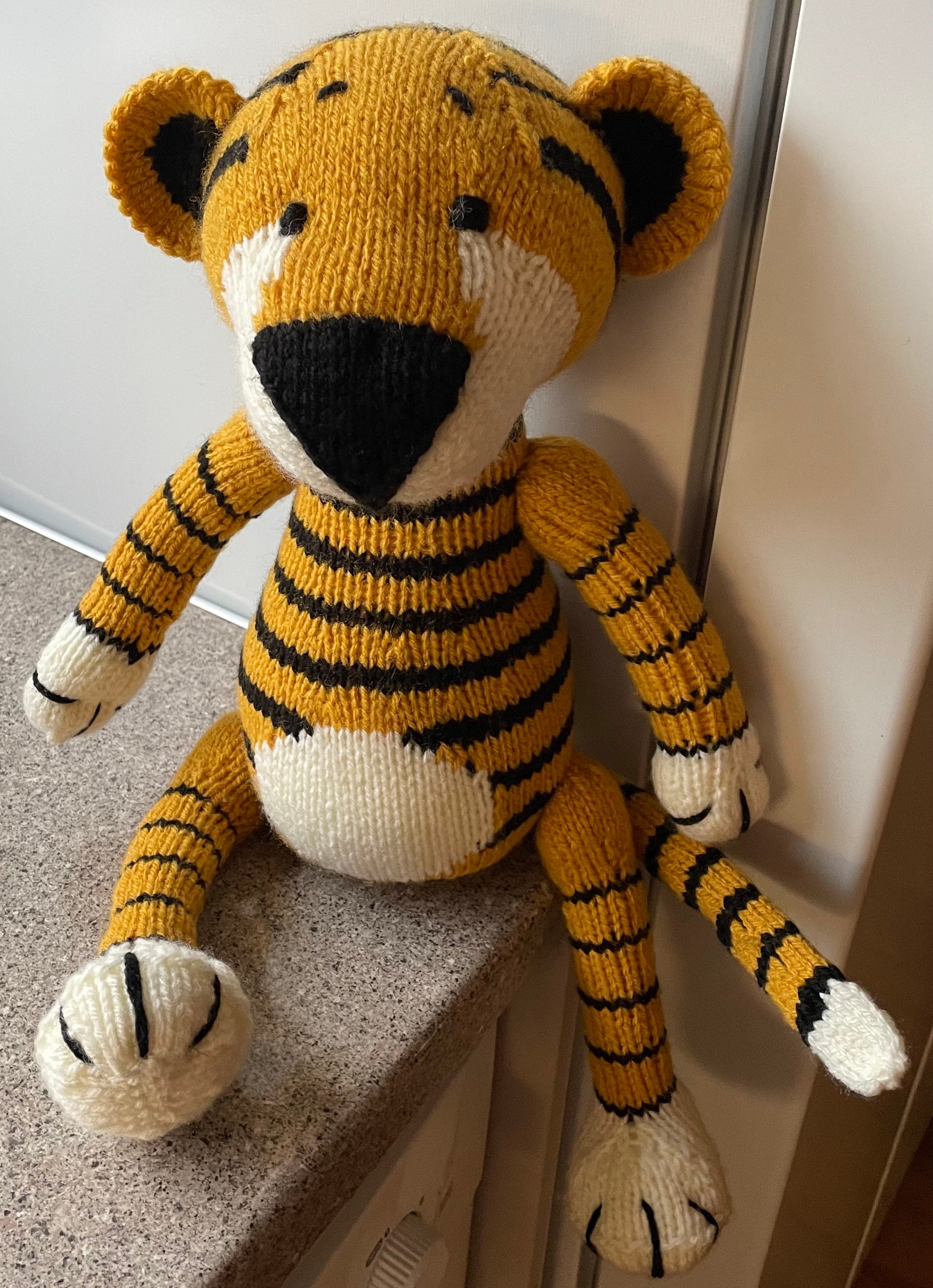 Tiger Hand Knitted Soft Toy - Etsy UK
