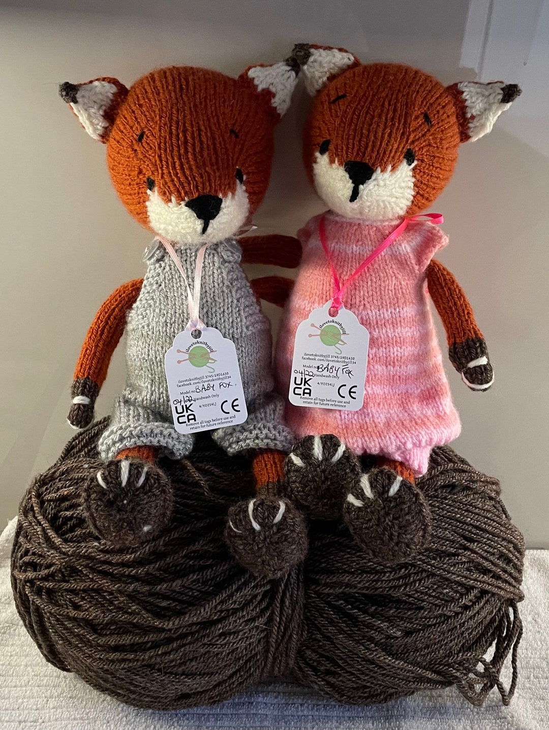 Hand Knitted Soft Toy Fox - Etsy