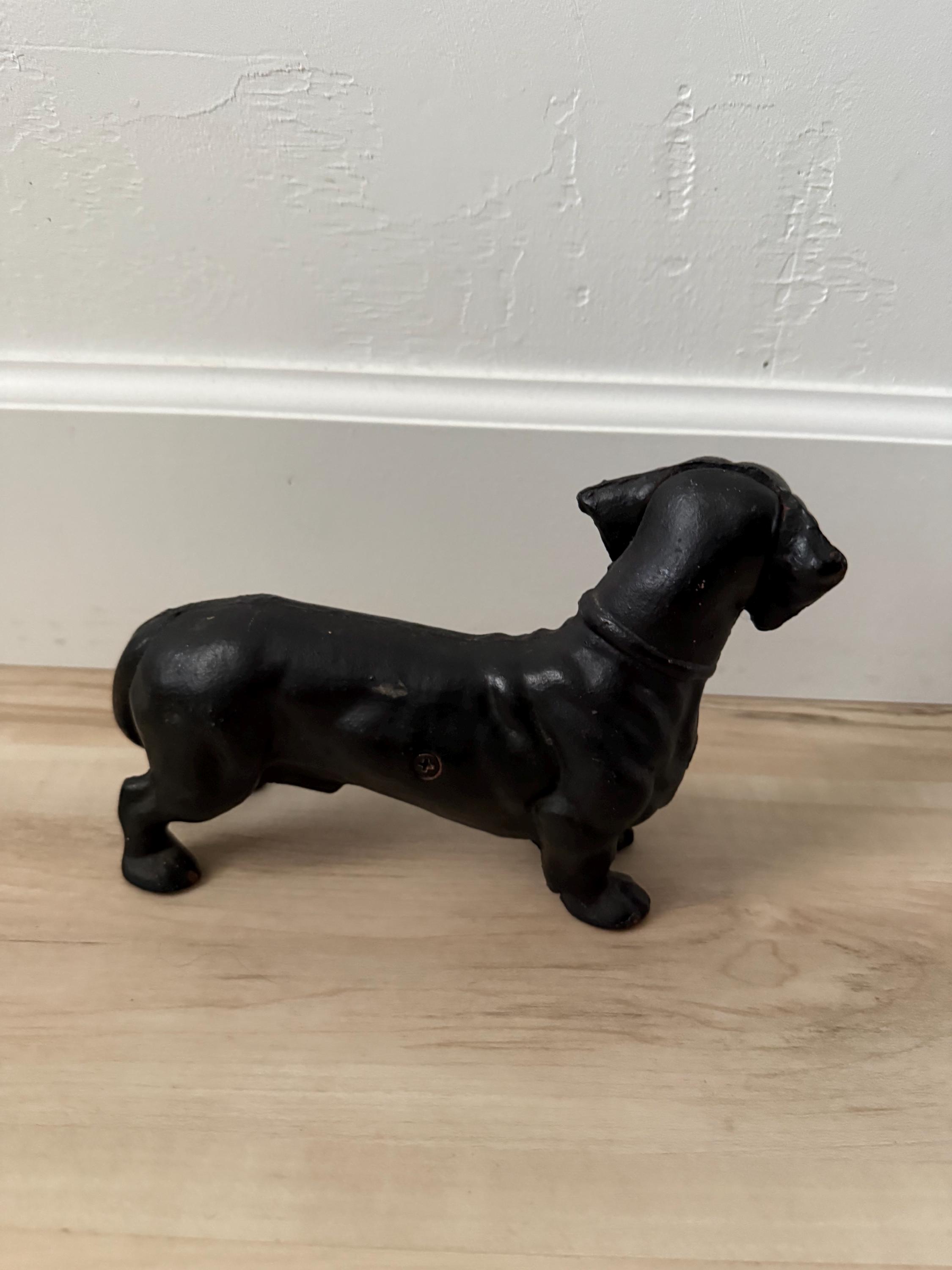 1920's Cast Iron Coin Bank Dog Daschund Bookend Doorstop - Etsy
