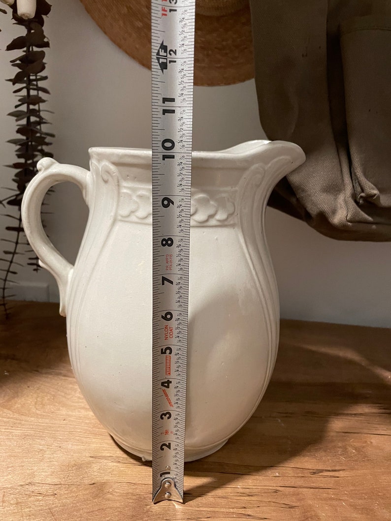 Antique 1800's Ironstone Water Pitcher - Etsy