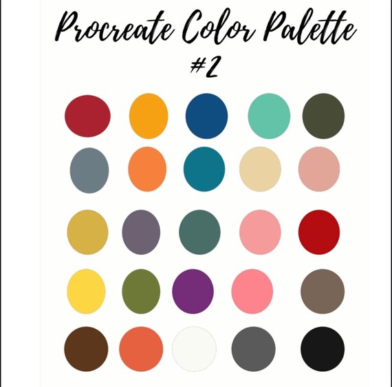 Procreate Color Palette 2 / 25 Swatches / Instant Download | Etsy