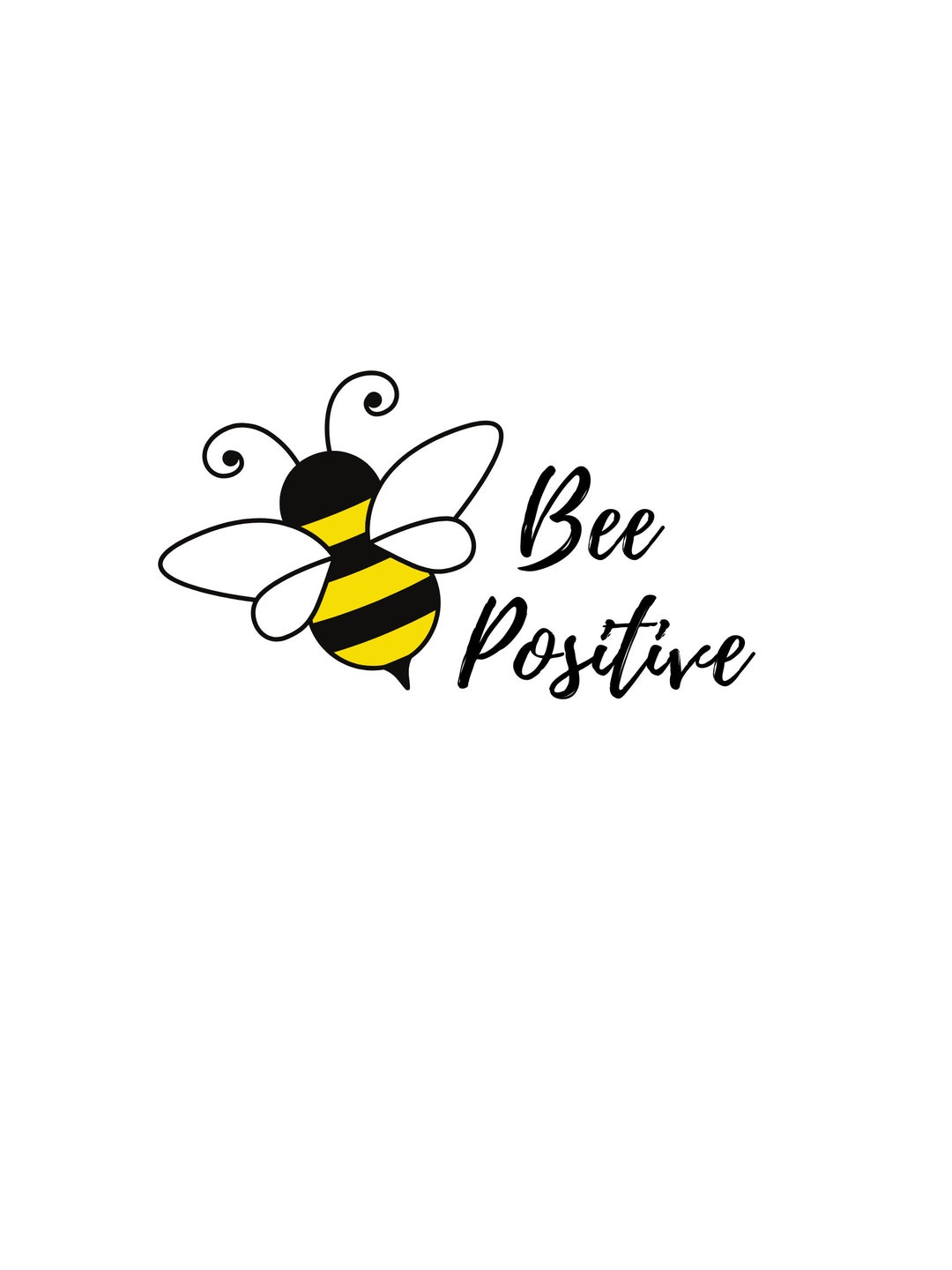 Bee Positive Sticker, Affirmation Funny Quote - Etsy