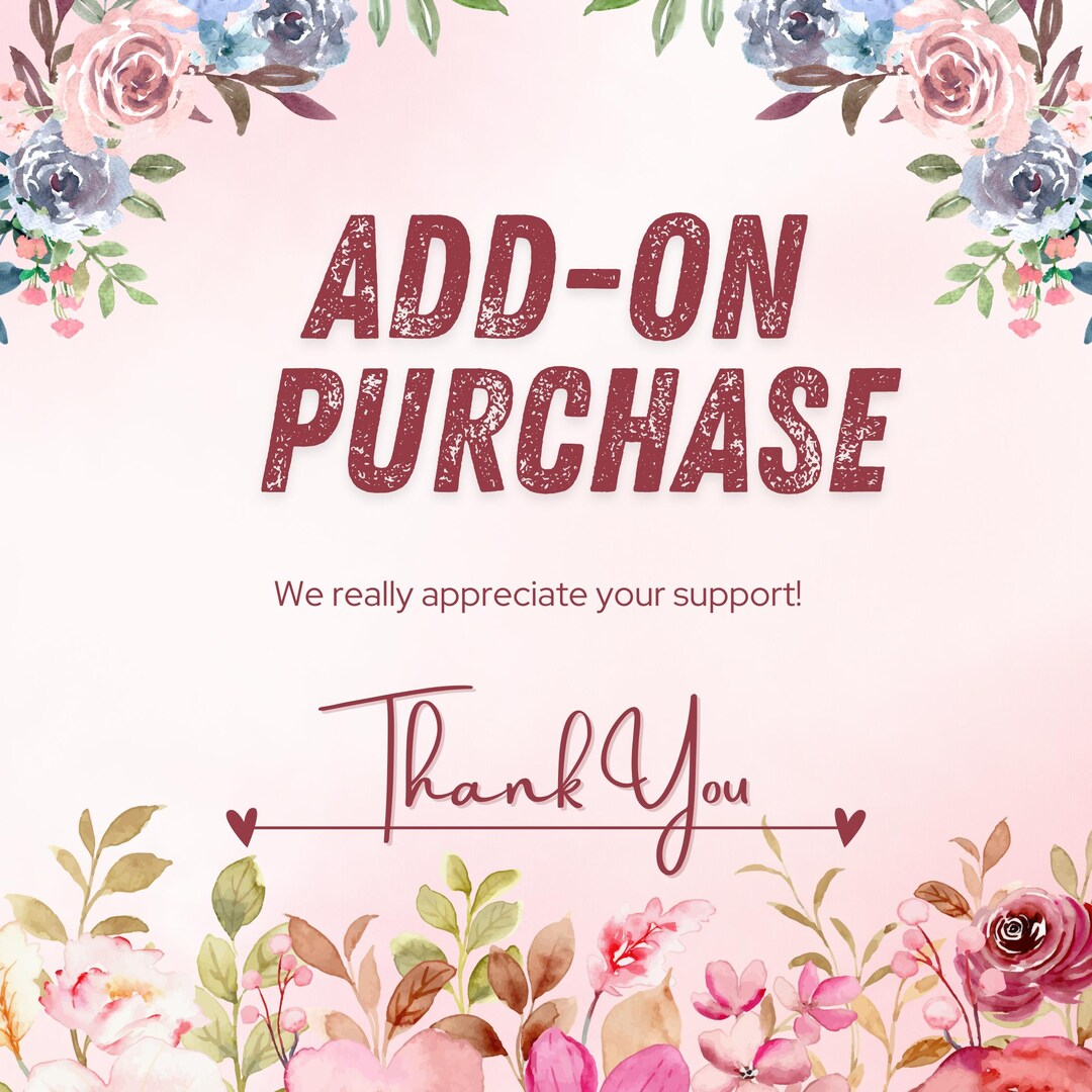 Add-on Purchase - Etsy