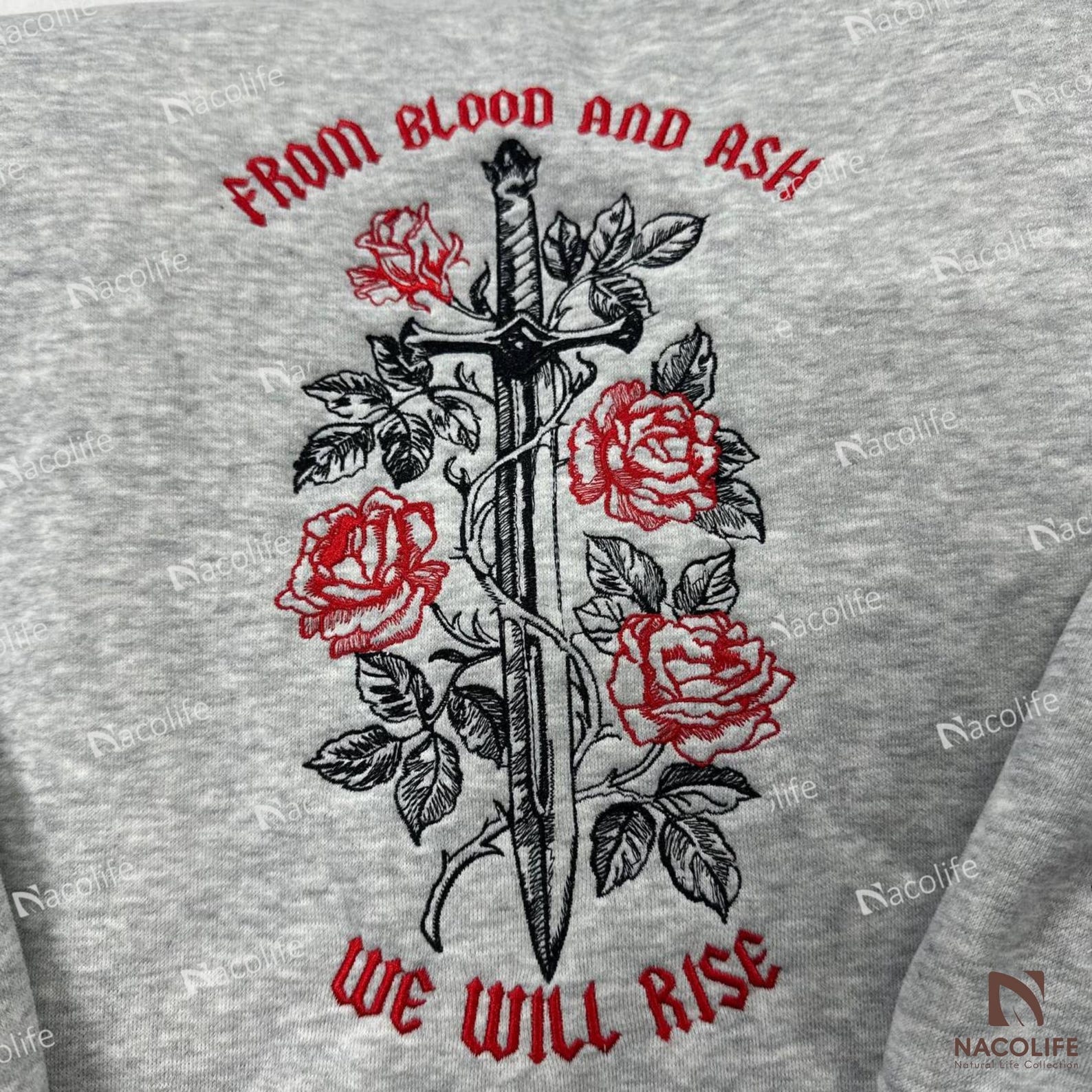 From Blood and Ash We Will Rise Embroidery Sweatshirt & Hoodie, FBAA ...