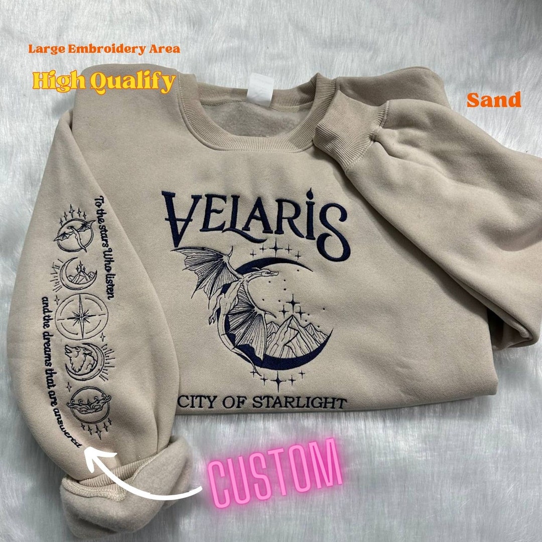 Velaris ACOTAR Embroidered Shirt, Velaris City of Starlight Hoodie, the ...