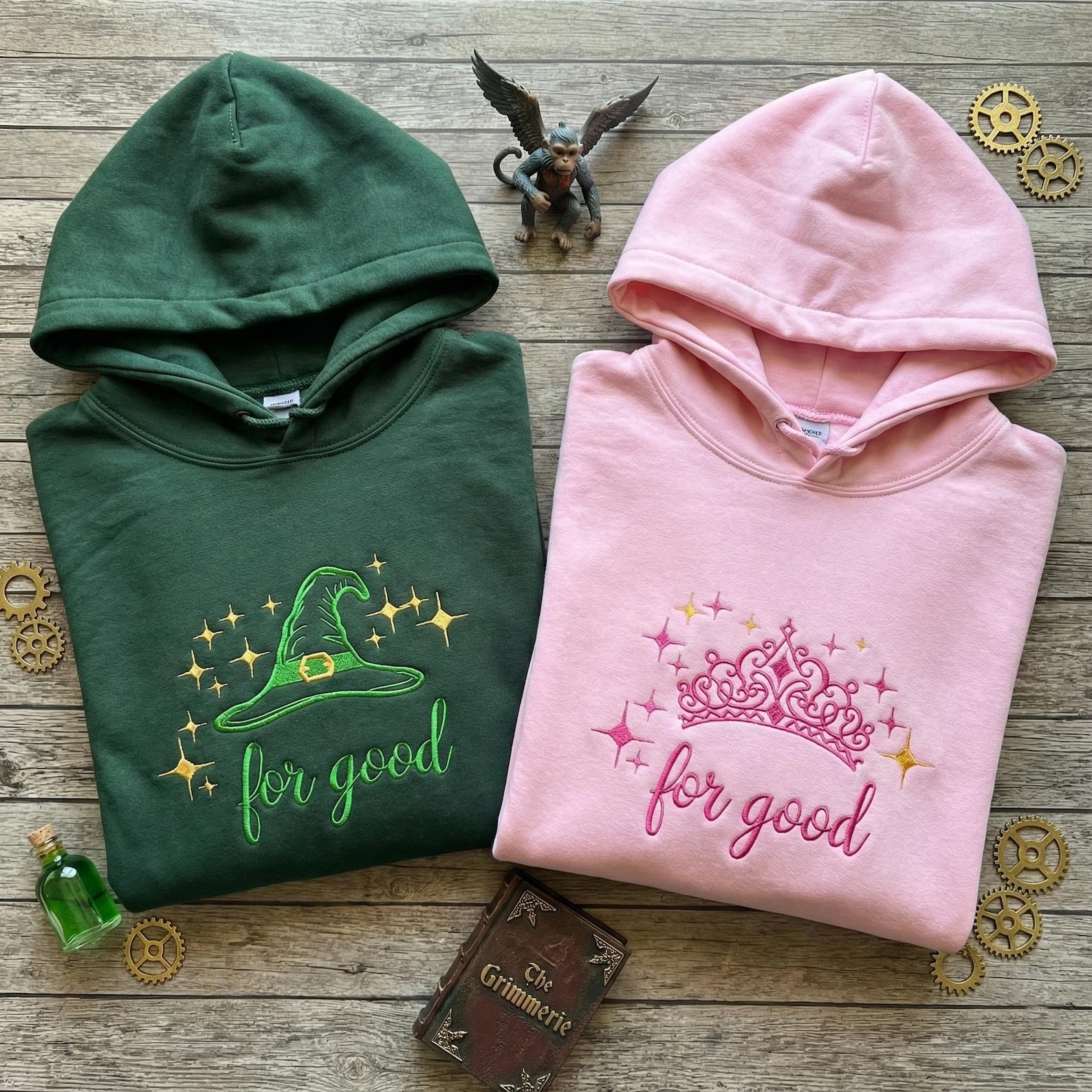Wicked Couple Shirt, Elphaba Glinda, for Good, Witch Hat Crown ...