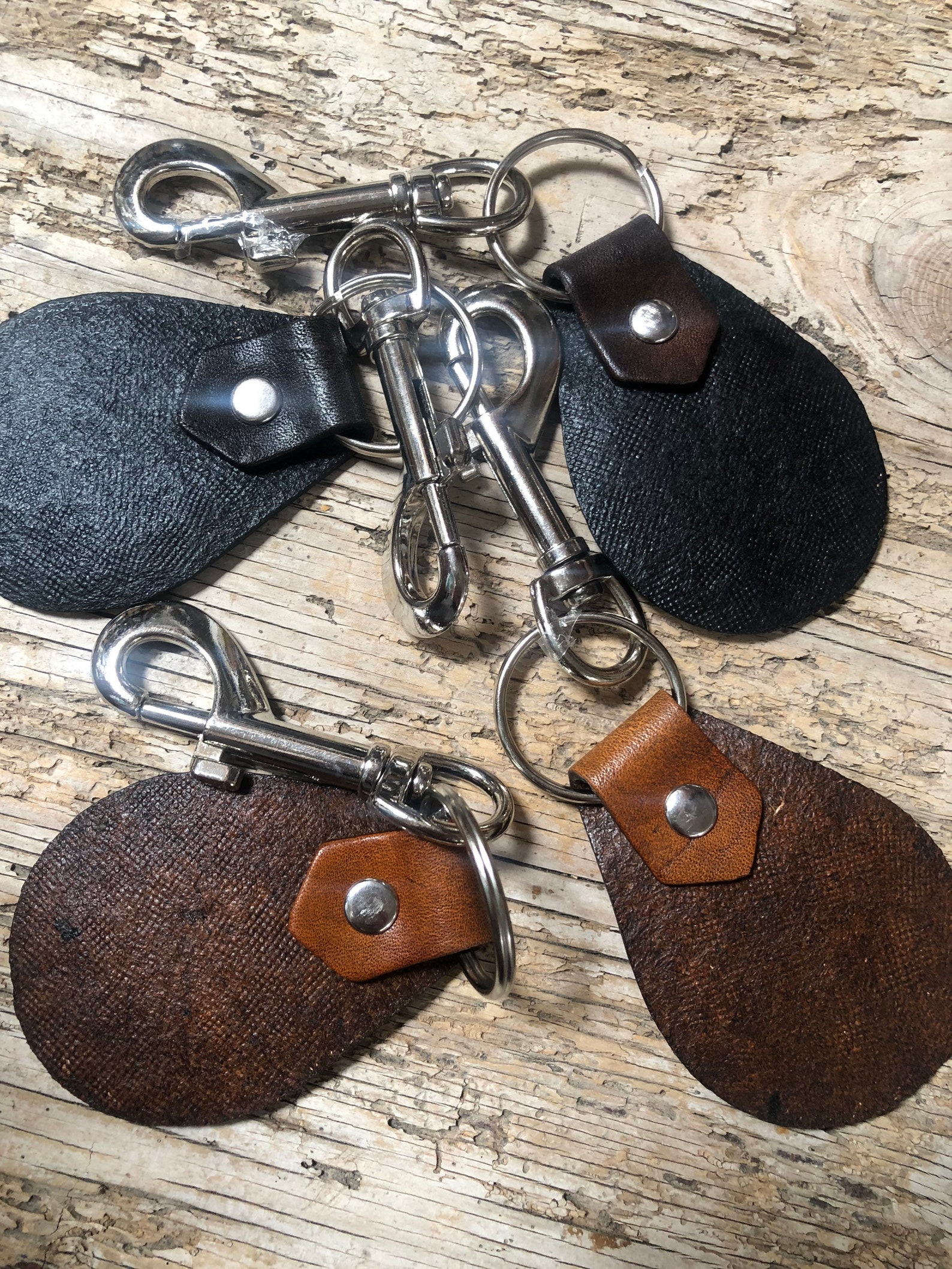 WILDFLOWER Large Keychain Fob With Clip Lt Brown Brown or - Etsy