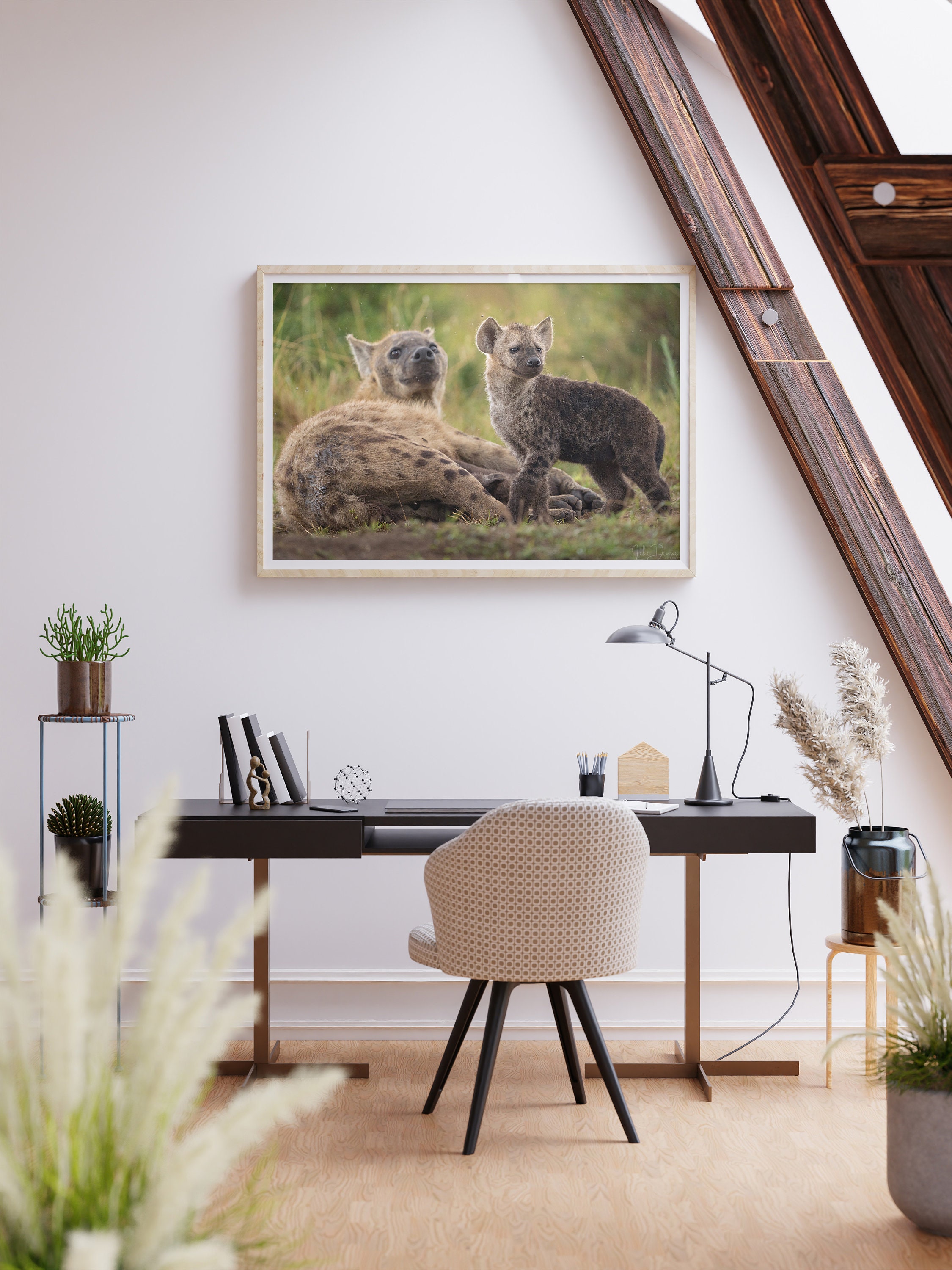 Hyenas Love, Hyena Mother and Cub Wildlife Photo Print / Wall Art, Gift ...