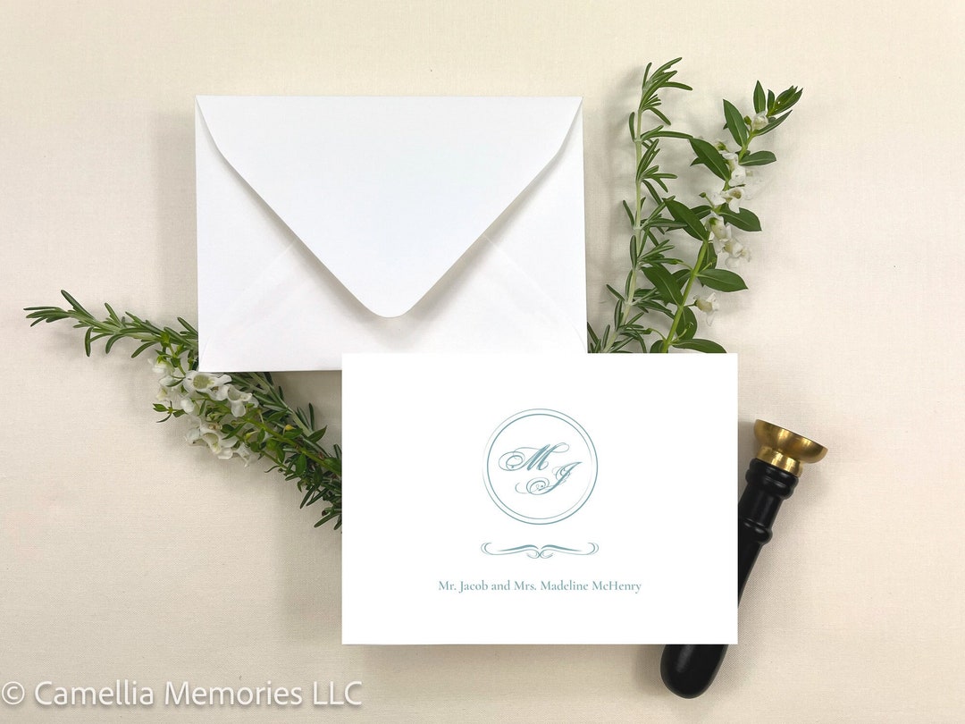 Monogram Thank You Note | Classic Thank You Note | Southern Wedding ...