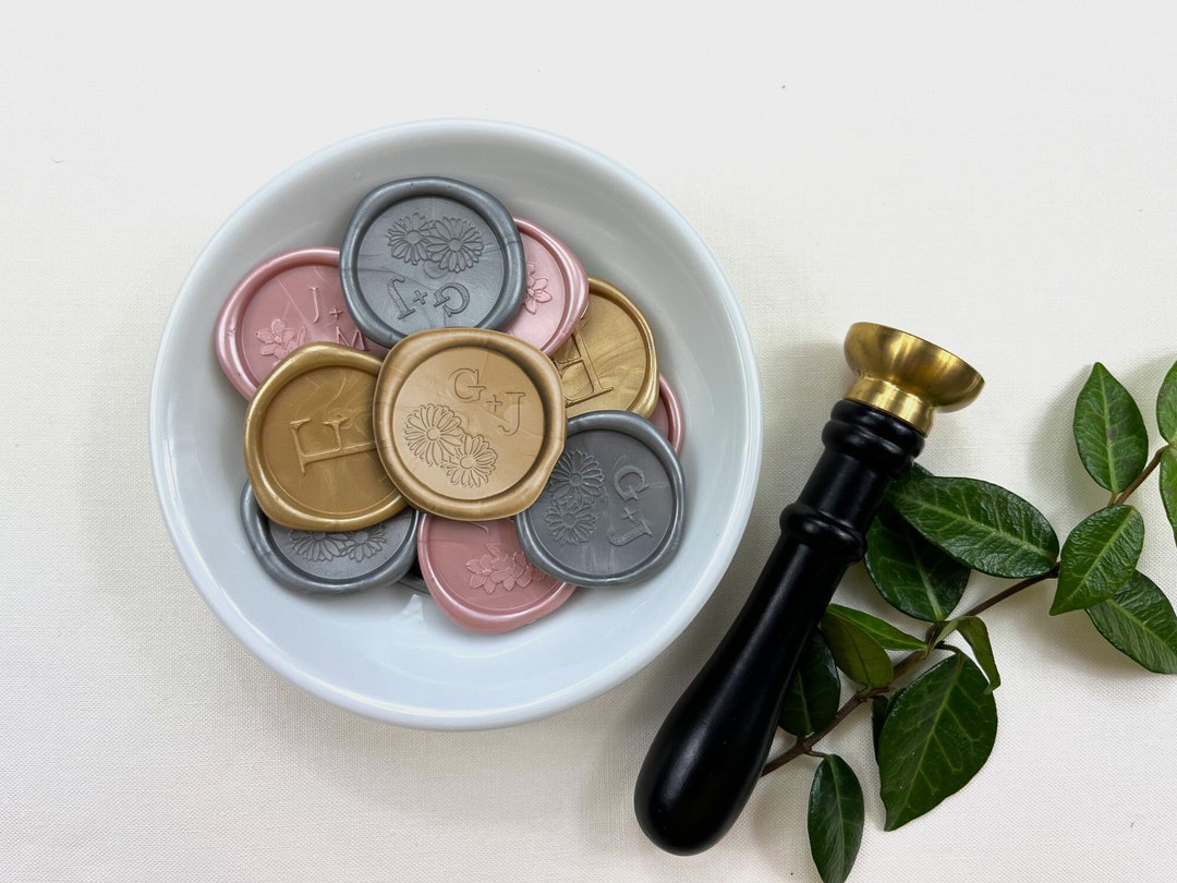 Daisy Wax Seal | Floral Wax Seal | Custom Monogram Wax Seals | Adhesive ...