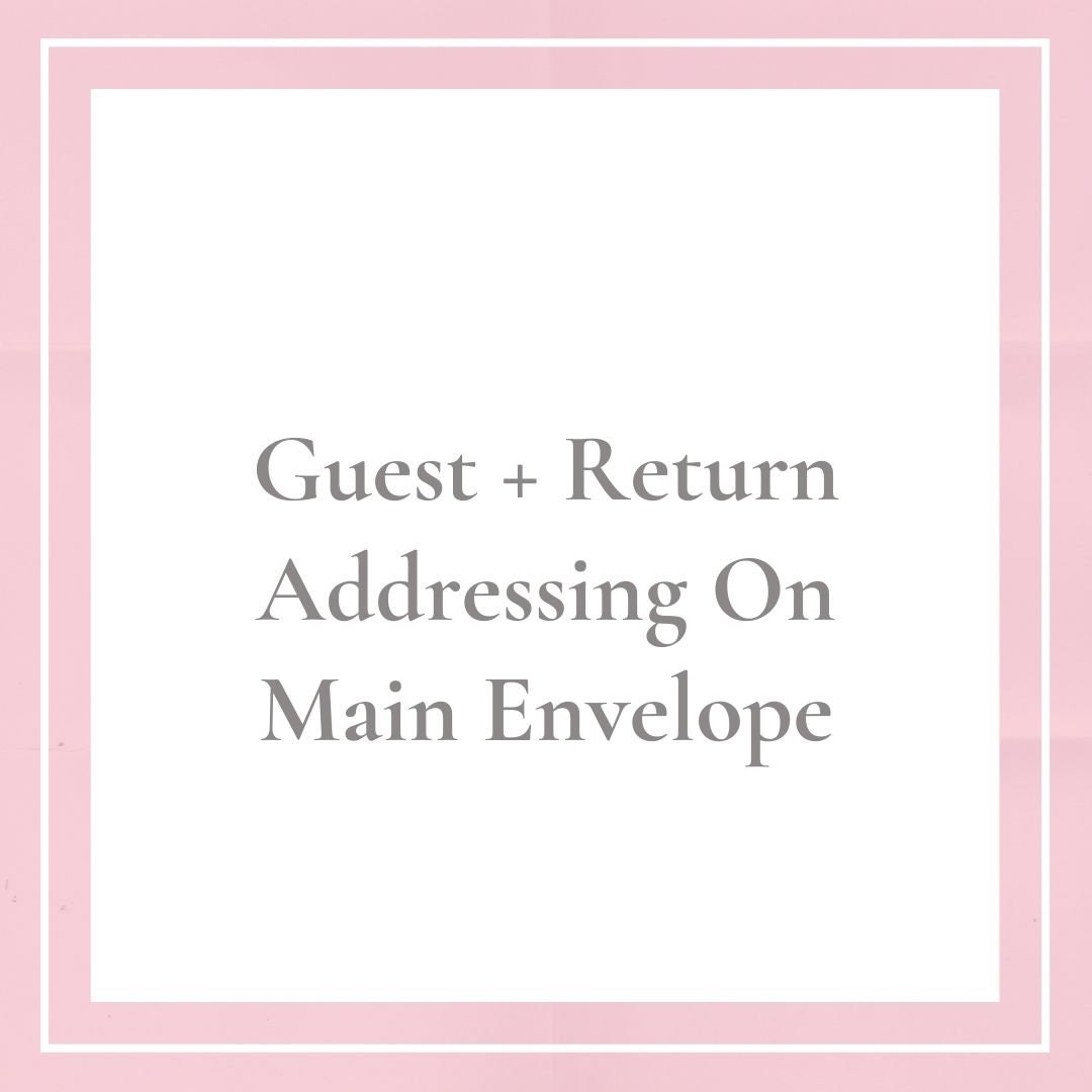 Printed Guest & Return Addressing for Wedding Invitations and Save the ...