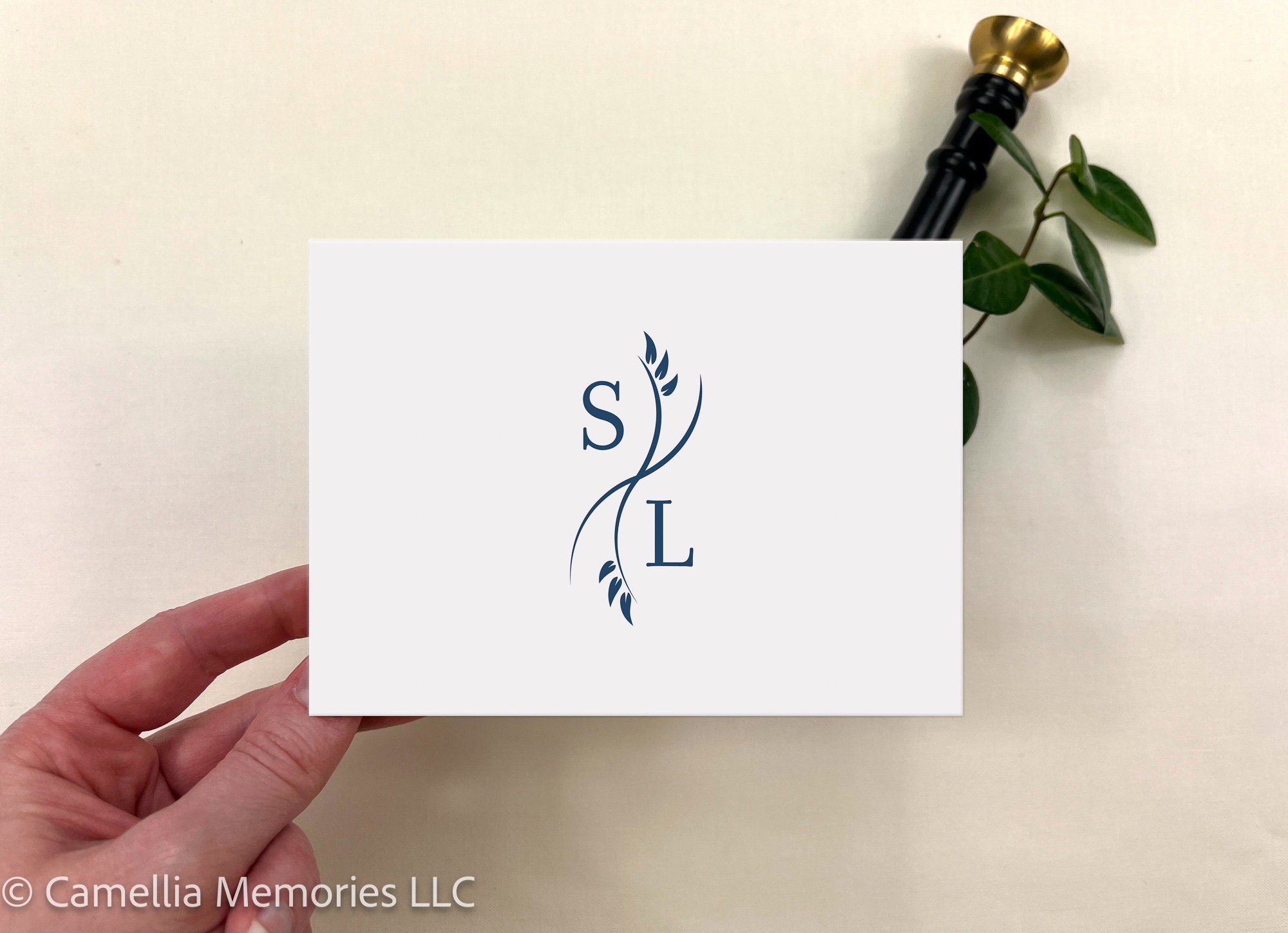 Modern Wedding Monogram | Vines Wedding Monogram | Digital Wedding ...