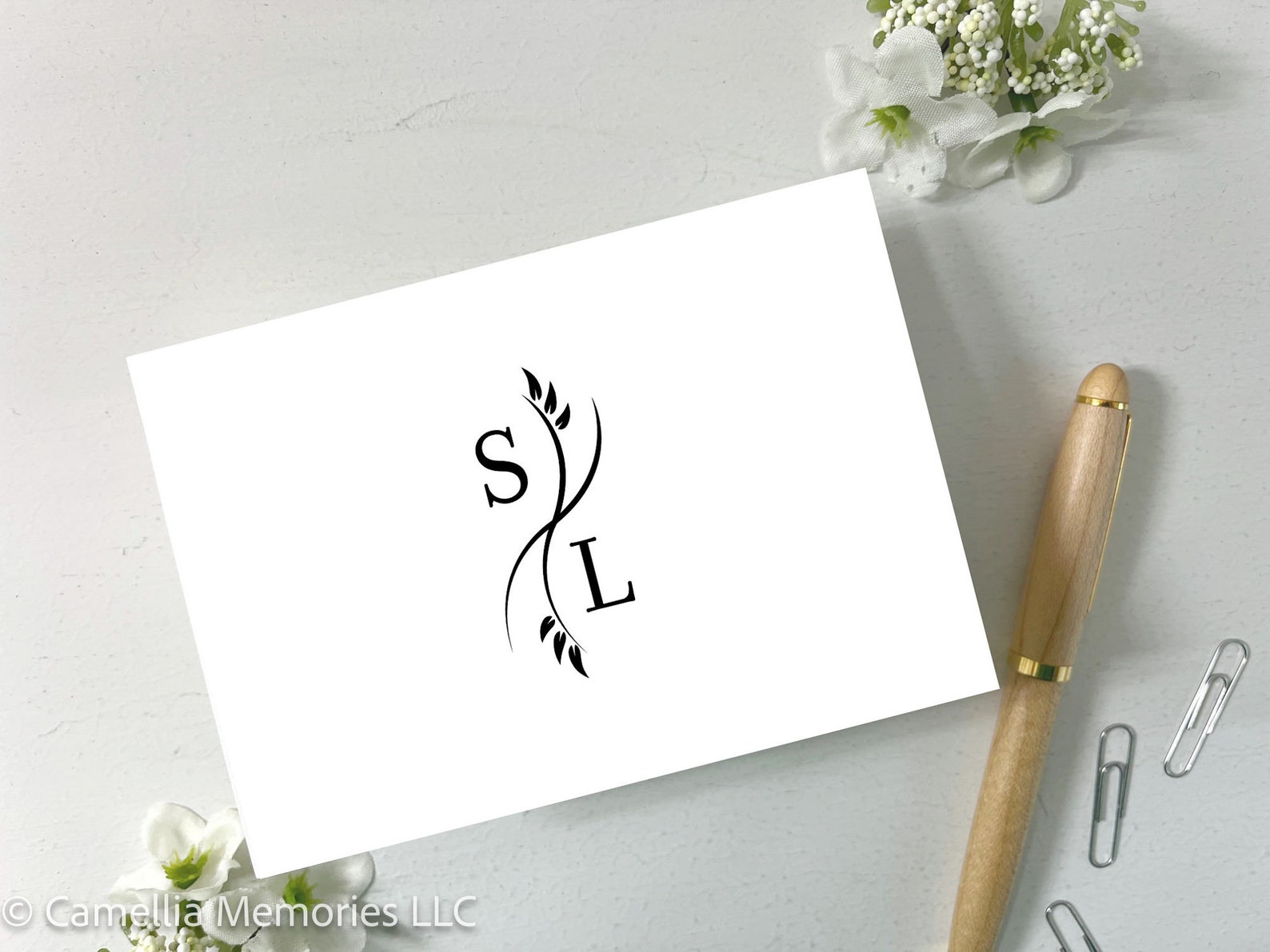 Modern Wedding Monogram | Vines Wedding Monogram | Digital Wedding ...