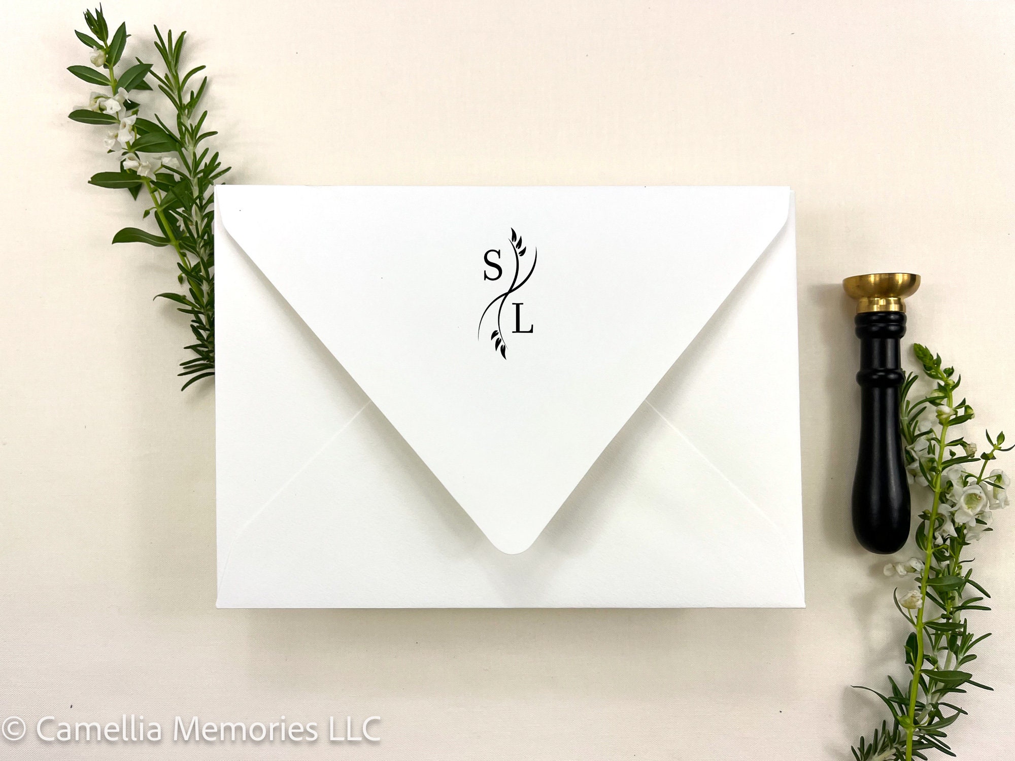 Modern Wedding Monogram | Vines Wedding Monogram | Digital Wedding ...