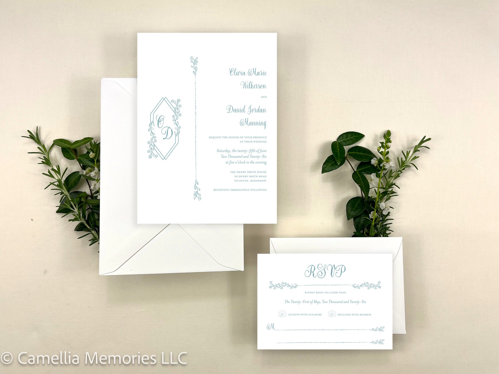 Vintage Garden Wedding Invitation | Southern Wedding Invitation ...