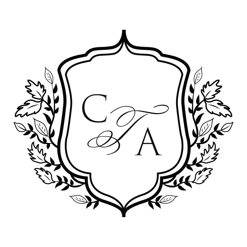 3 Letter Monogram - Etsy