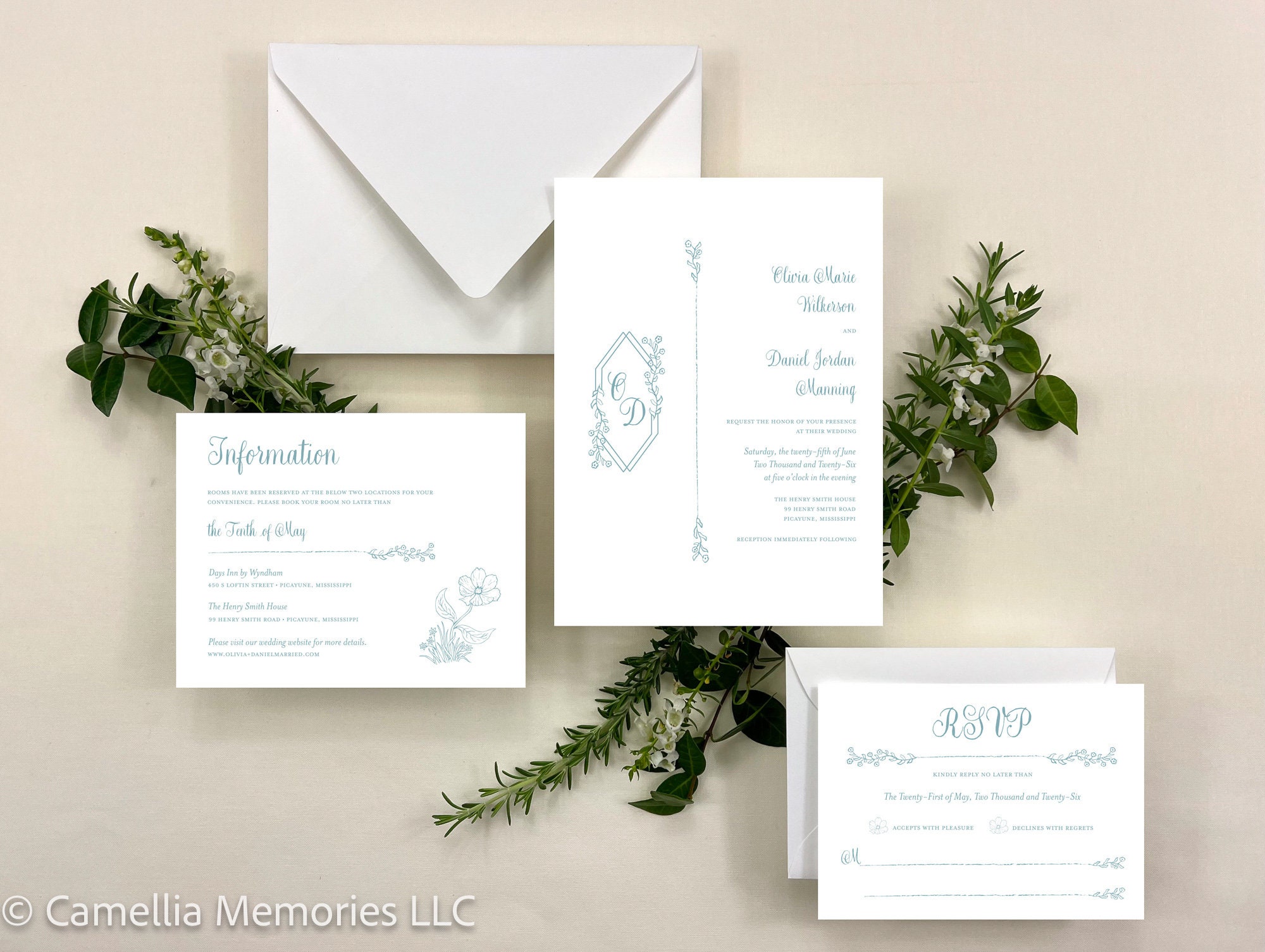 Vintage Garden Wedding Invitation | Southern Wedding Invitation ...