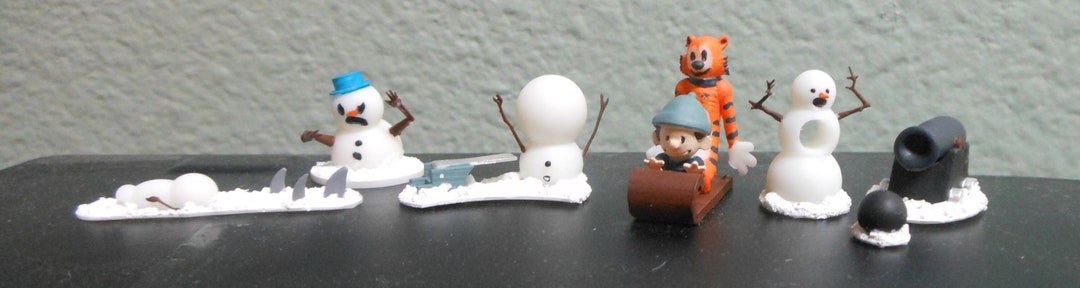 Bad Snowmen Set of 5 3D Printed DIY Kit - Etsy