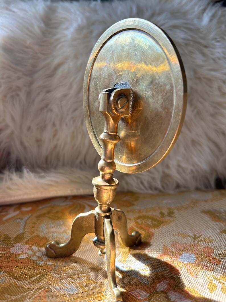 Miniature Brass Queen Anne Candle Reflector Tripod Table Shelf Decor - Etsy