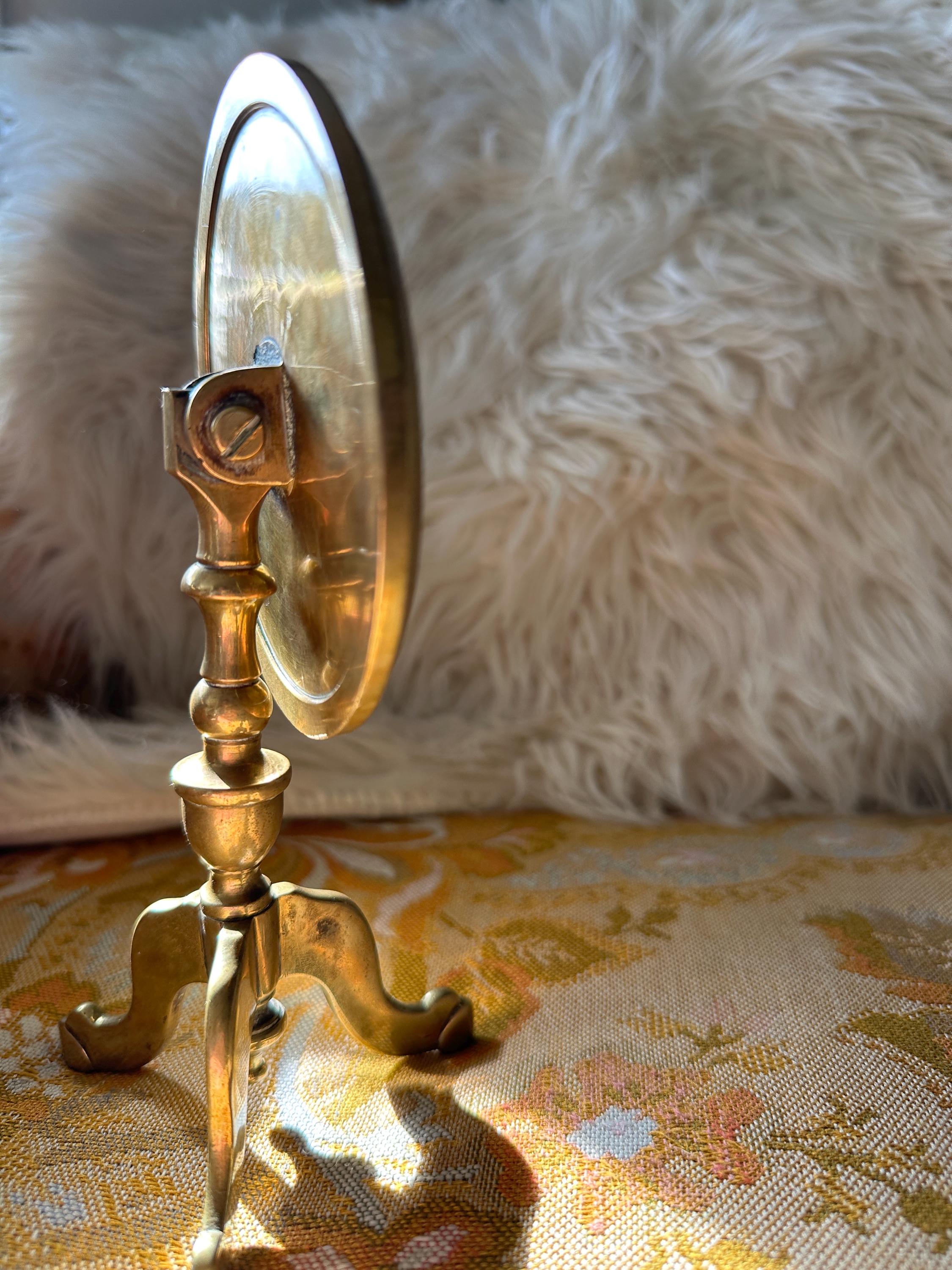 Miniature Brass Queen Anne Candle Reflector Tripod Table Shelf Decor - Etsy