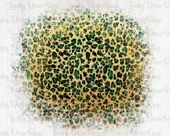 Glitter Leopard PNG Distressed Leopard Background Png | Etsy
