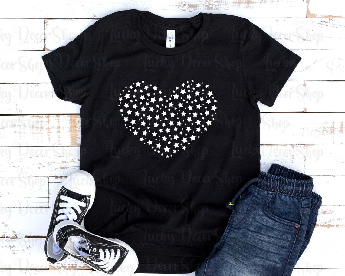Star Heart SVG: Silhouette Cut File (digital Download) - Etsy