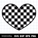 Checkered Heart SVG: Cut Files for Cricut, Silhouette (digital Download ...