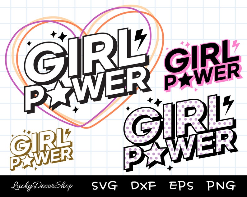 Girl Power Svg GRL PWR SVG Silhouette Cricut Cut File - Etsy