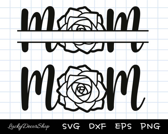 Mom SVG Mother's Day SVG MOM Monogram Svg Mom Rose Svg | Etsy