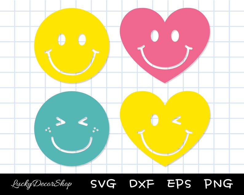 Smile Svg Happy Face SVG Smiley Face Clipart Happy Svg | Etsy