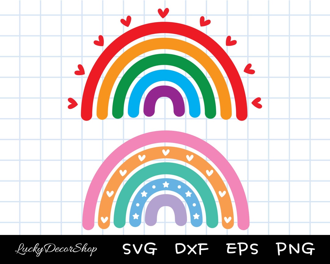 Rainbow Svg, Rainbow Clipart, Rainbow Cut Files, Silhouette, Cricut ...