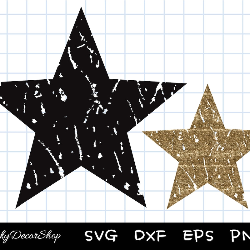 Distressed Star Svg - Etsy