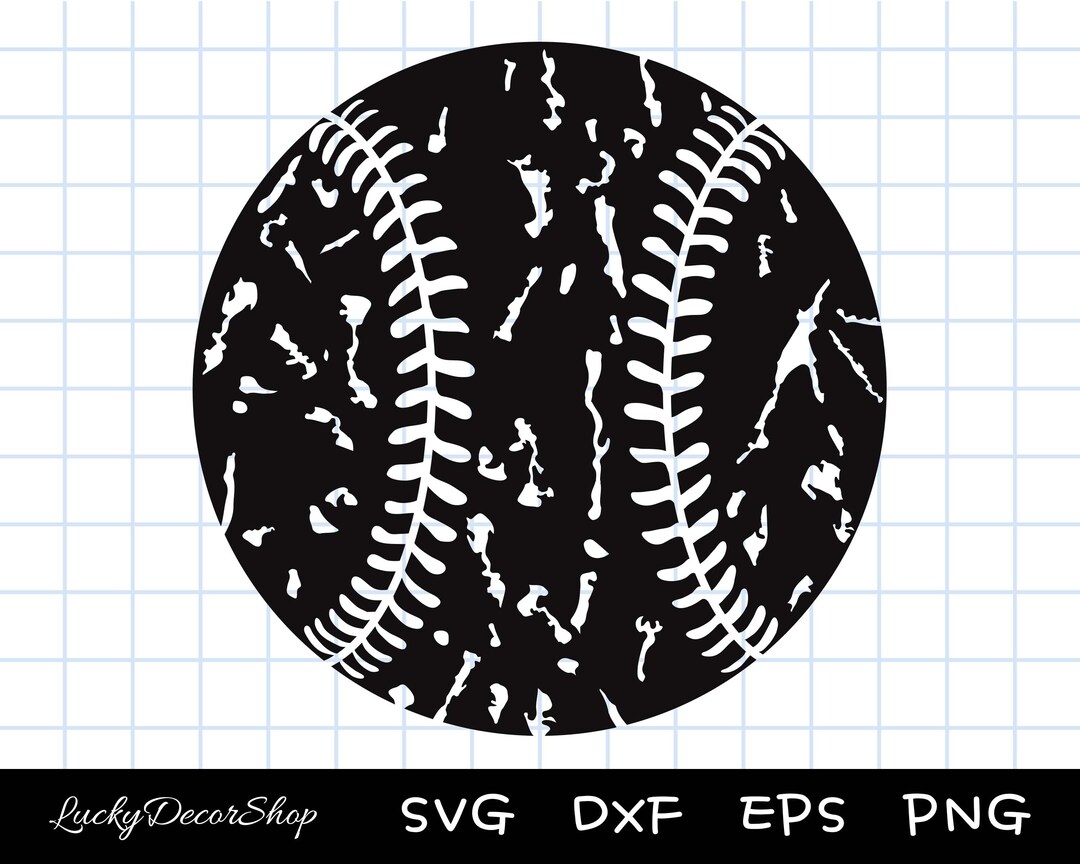 Distressed Baseball Svg, Baseball Ball Svg, Grunge Baseball Svg, Cut ...