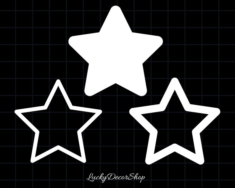 Star Svg Star Clipart Star PNG Star Cut Files Star Outline - Etsy